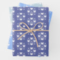 Personalized Blue XOXO Couple Wedding, Anniversary Wrapping Paper ...
