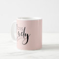 Personalized Blush Pink Boss Lady Logo Coffee Mug | Zazzle
