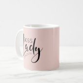 Personalized Blush Pink Boss Lady Logo Coffee Mug | Zazzle