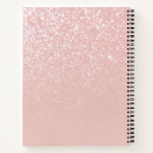 Personalized Blush Pink Glitter Ombre Notebook | Zazzle