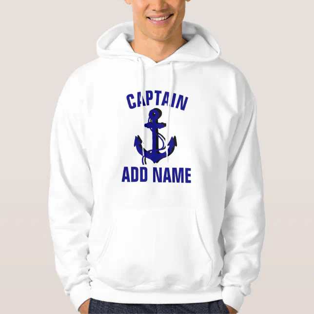 Personalized boat captain name anchor Tee | Zazzle
