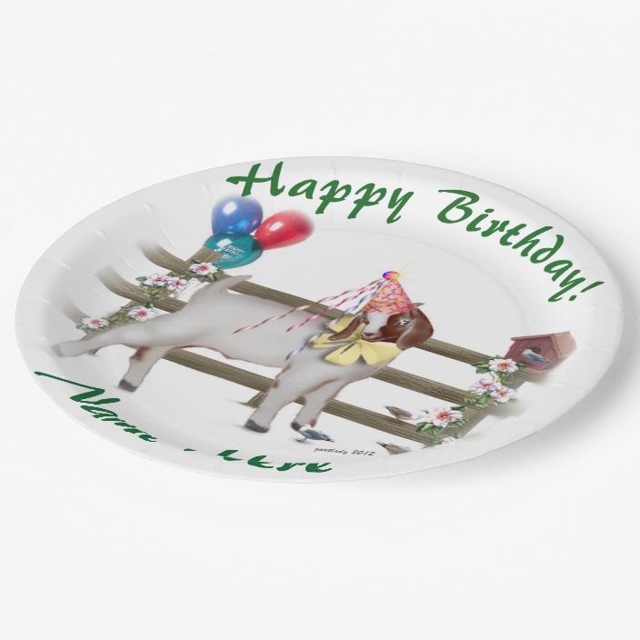 Personalized Boer Goat Birthday Party Plates | Zazzle.com