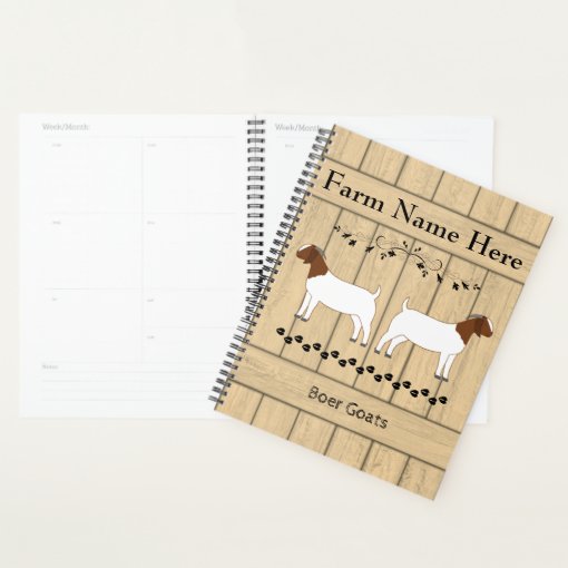 Personalized Boer Goat Farm Planner | Zazzle