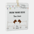 Personalized Boer Goat Farm White Christmas Ceramic Ornament | Zazzle