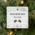 Personalized Boer Goat Farm White Christmas Ceramic Ornament | Zazzle