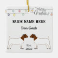 Personalized Boer Goat Farm White Christmas Ceramic Ornament | Zazzle