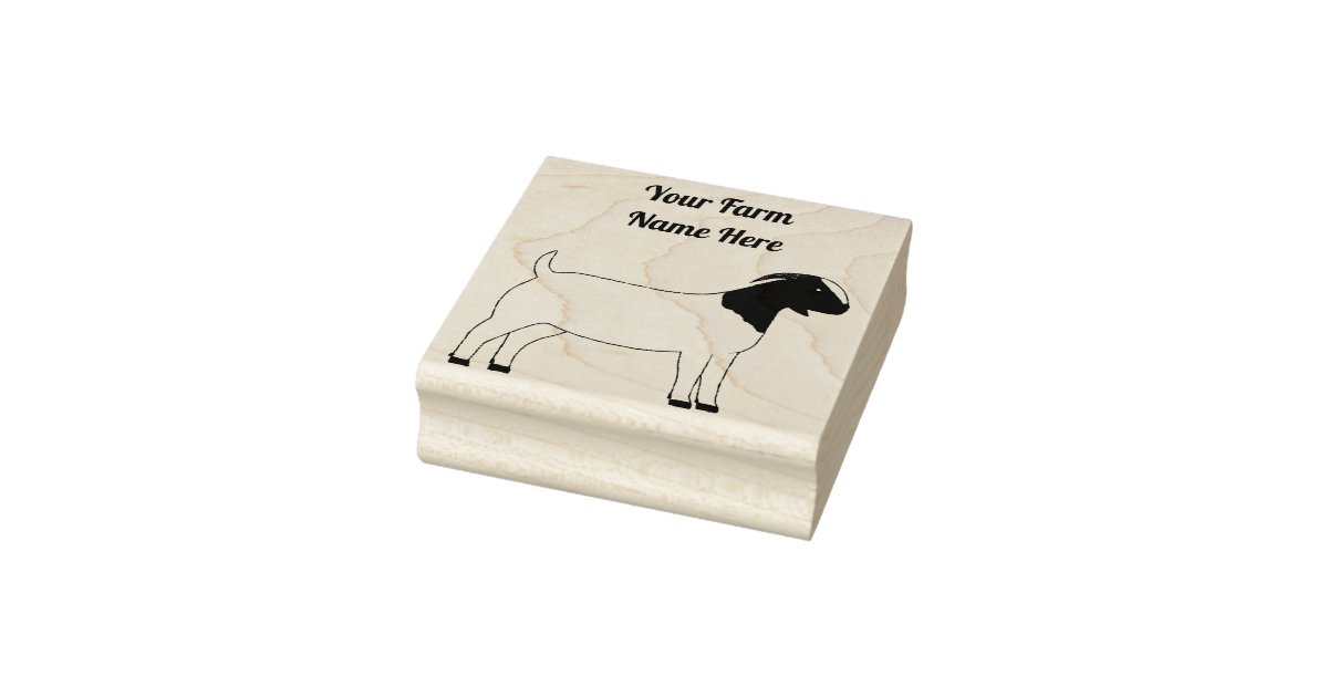 Personalized Boer Goat Rubber Stamp | Zazzle