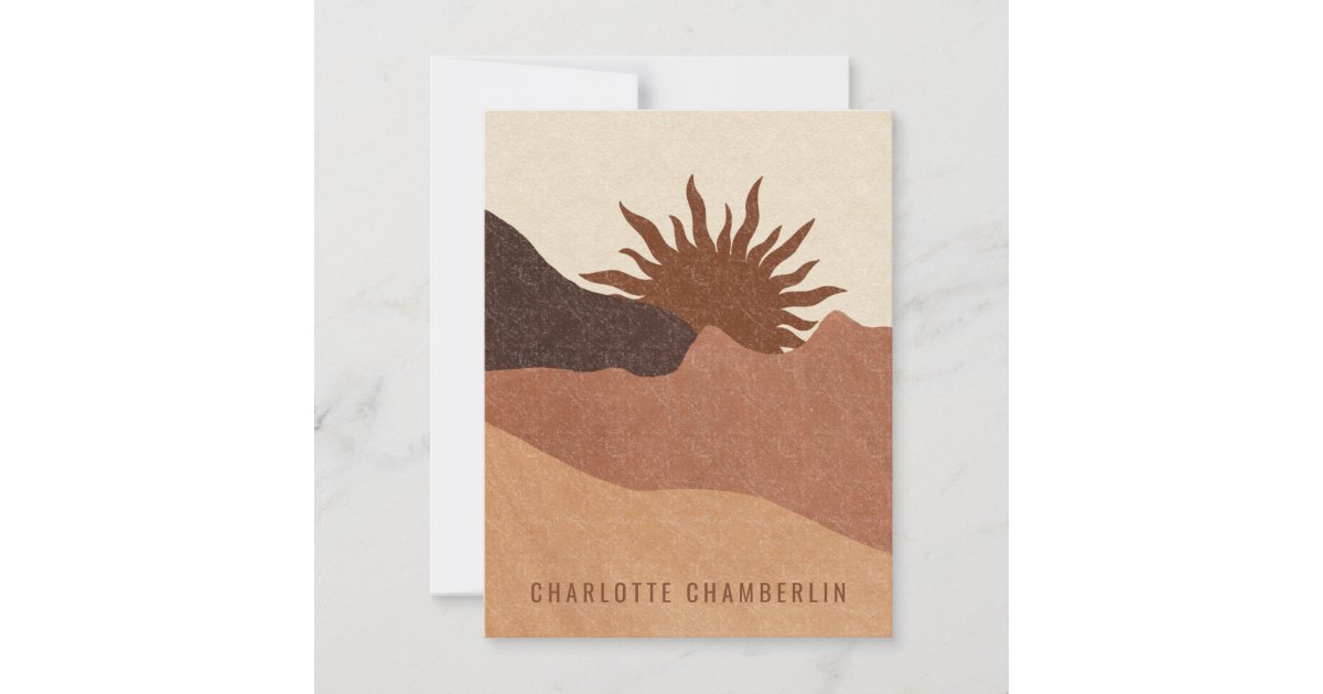 Personalized Boho Note Card | Zazzle