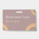 Personalized Boho Rainbow Hall Pass Badge | Zazzle