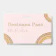 Personalized Boho Rainbow Hall Pass Pink Badge | Zazzle