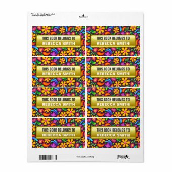 Personalized Book Labels | Floral Bookplate Label | Zazzle