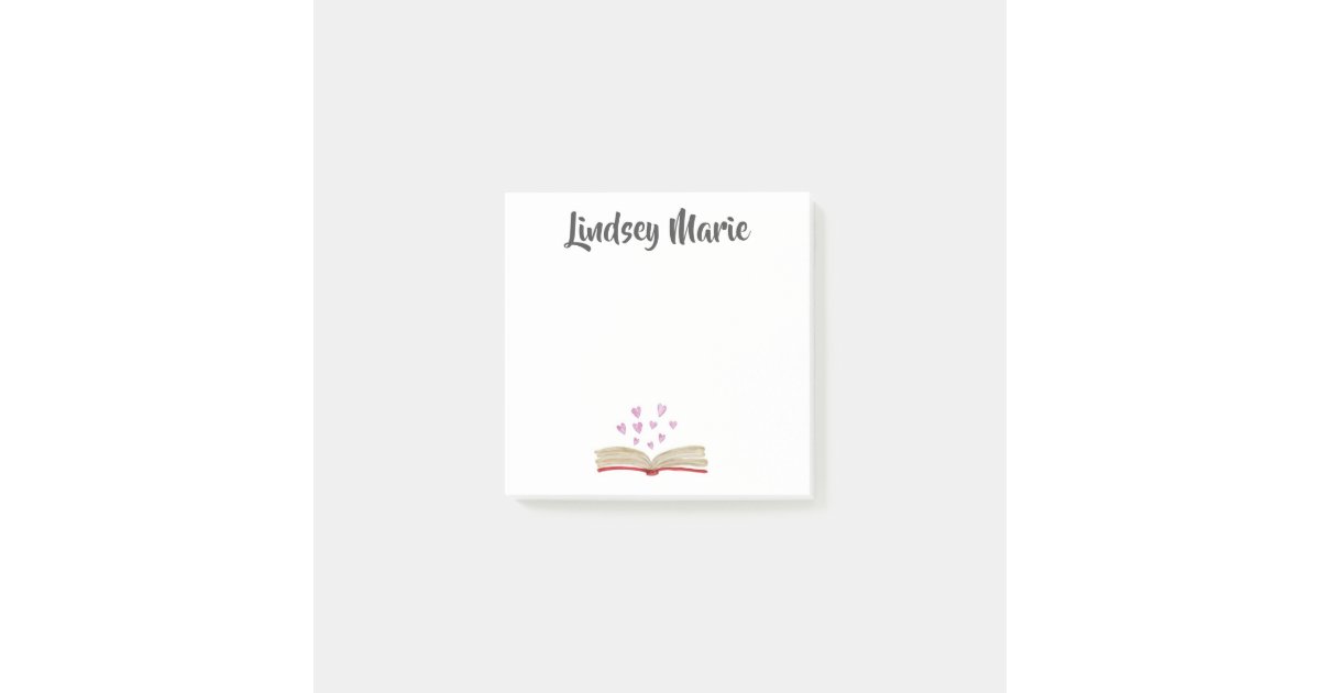 PERSONALIZED BOOK Post-it notes | Zazzle