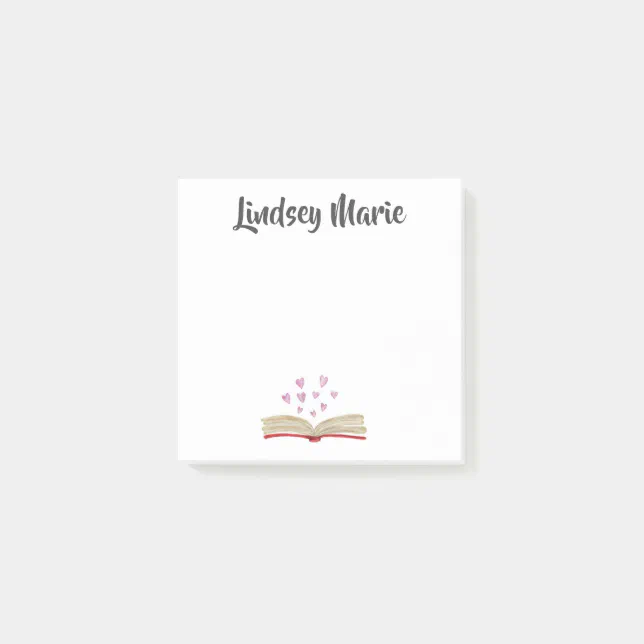 PERSONALIZED BOOK Post-it notes | Zazzle