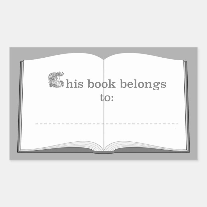 Personalized Book Stickers (This Book Belongs To) | Zazzle.com