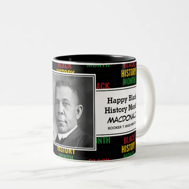 Personalized BOOKER T WASHINGTON Black History Two-Tone Coffee Mug | Zazzle