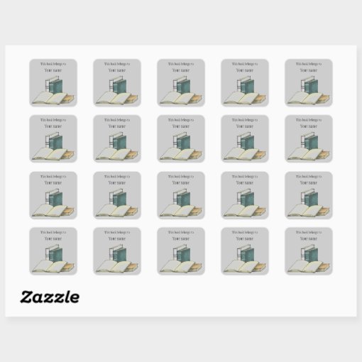 Personalized Bookplate Sticker | Zazzle