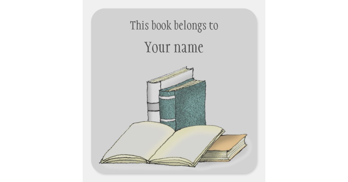 Personalized Bookplate Sticker | Zazzle