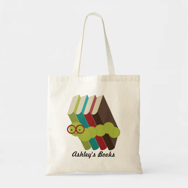 Personalized Bookworm Library Tote Bag | Zazzle