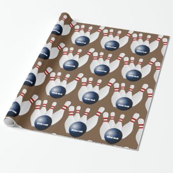 Personalized Bowling Wrapping Paper | Zazzle