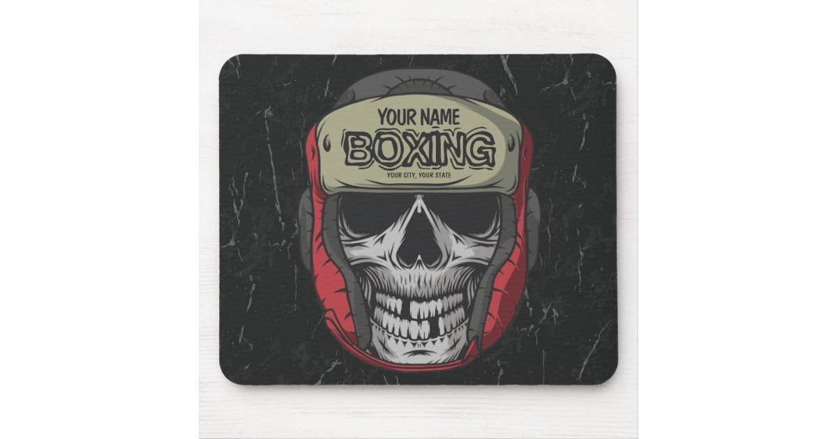 Personalized Boxer Fight Club Skeleton Boxing Gym Mouse Pad | Zazzle