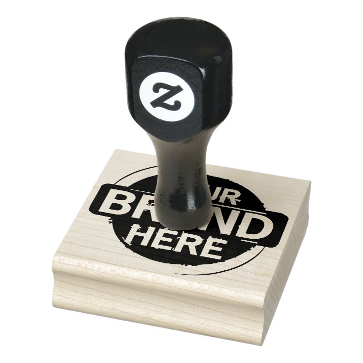 Personalized Brand Logo Custom Rubber Stamp | Zazzle
