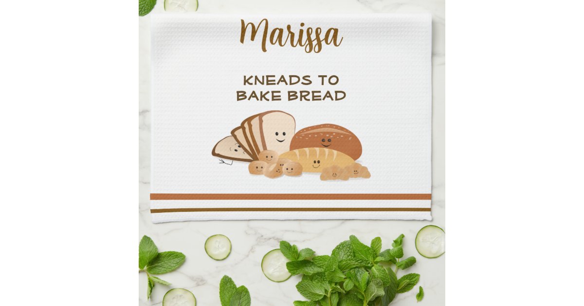 Personalized Bread Lover Kitchen Towel | Zazzle