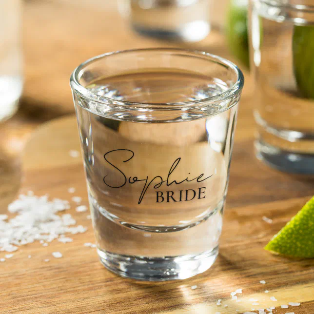 Personalized Bride Shot Glass | Zazzle