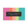 Personalized | Bright Stripes Business Card | Zazzle
