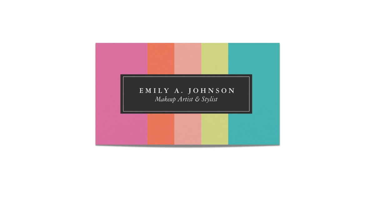 Personalized | Bright Stripes Business Card | Zazzle