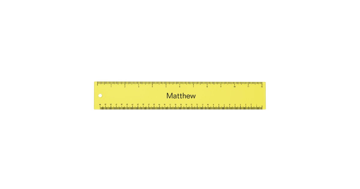 Personalized bright yellow ruler | Zazzle