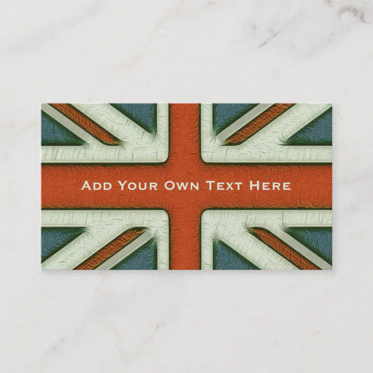 Personalized British Flag Business Card | Zazzle