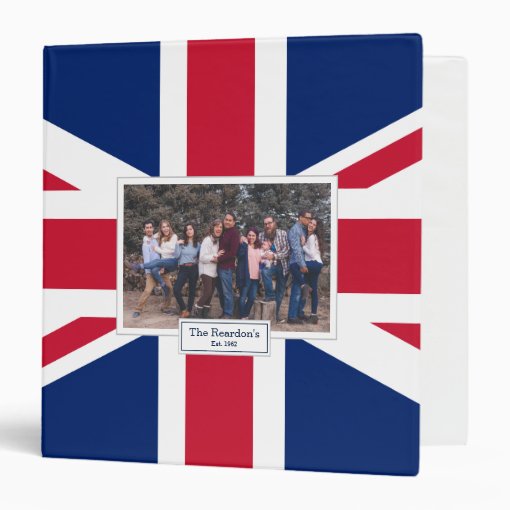 Personalized British Flag Family Photo Album 3 Ring Binder | Zazzle