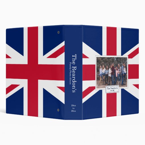 Personalized British Flag Family Photo Album 3 Ring Binder | Zazzle