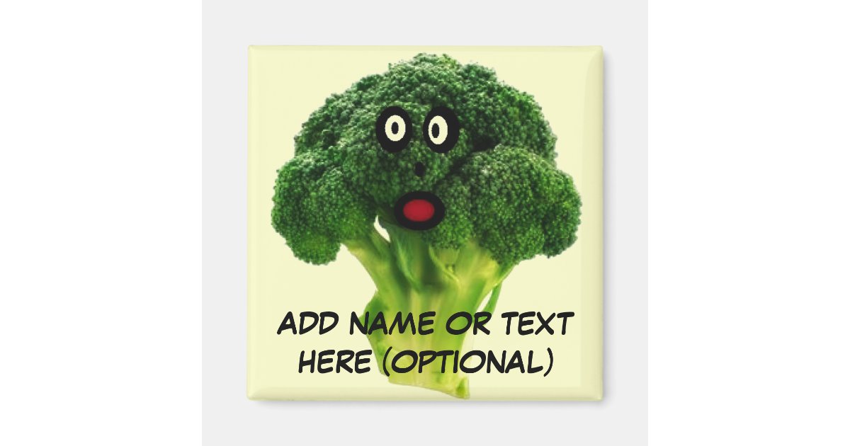 Personalized Broccoli Cartoon Magnet | Zazzle