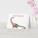 Personalized Brontosaurus birthday card | Zazzle
