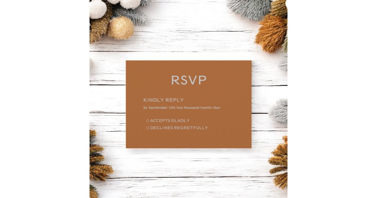 Personalized Brown Autumn Wedding Invitation | Zazzle