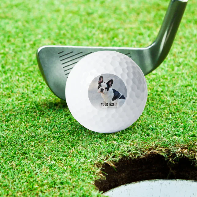 Personalized Bulldog Photo and Bulldog Name Golf Balls | Zazzle