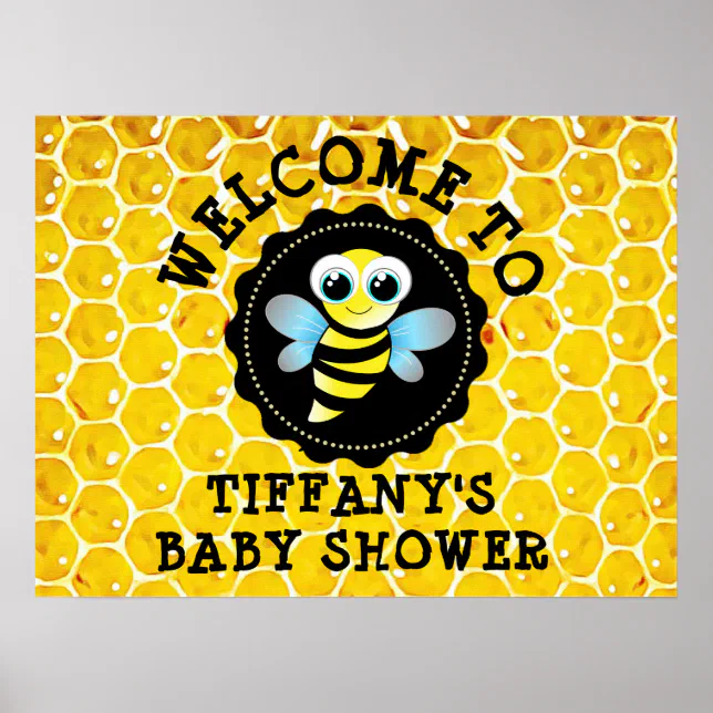 Personalized Bumblebee or Honey Bee Themed Poster | Zazzle