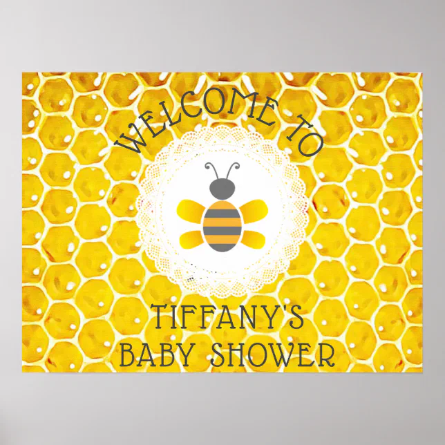 Personalized Bumblebee or Honey Bee Themed Poster | Zazzle
