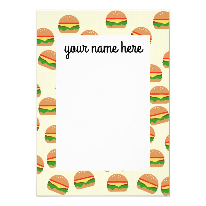 Personalized Burgers Notecards | Zazzle.com