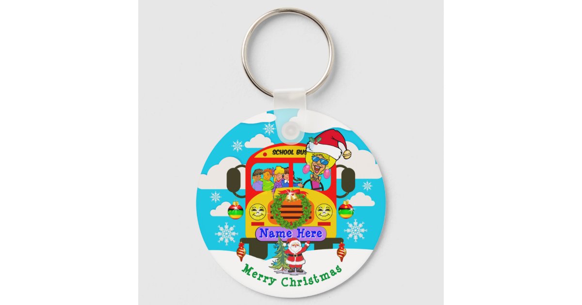 Personalized Bus Driver Keychains for her | Zazzle