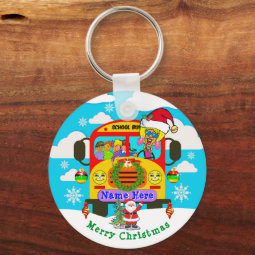 Personalized Bus Driver Keychains for her | Zazzle