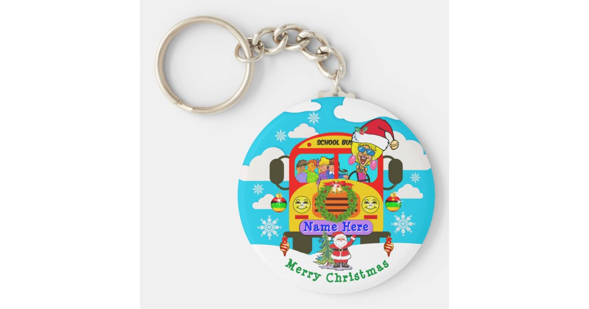Personalized Bus Driver Keychains for her | Zazzle