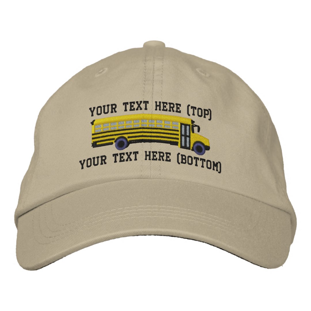 Personalized Bus Driver School Bus Embroidery Embroidered Baseball Cap ...