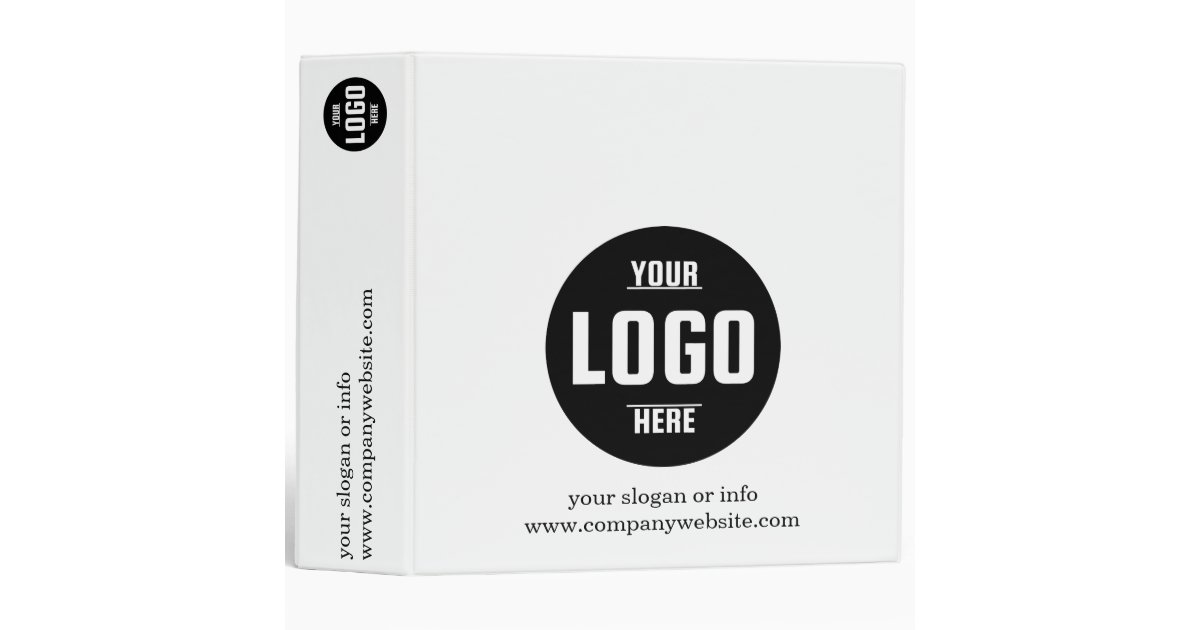 Personalized Business Binders with Custom Logo | Zazzle