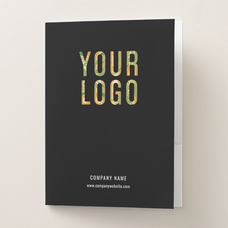 Personalized Business Folders Logo and Card Slot | Zazzle