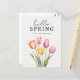 Personalized Business Hello Spring Tulips Postcard | Zazzle