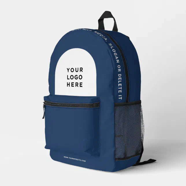 Personalized Business Logo and Text Employee Printed Backpack | Zazzle