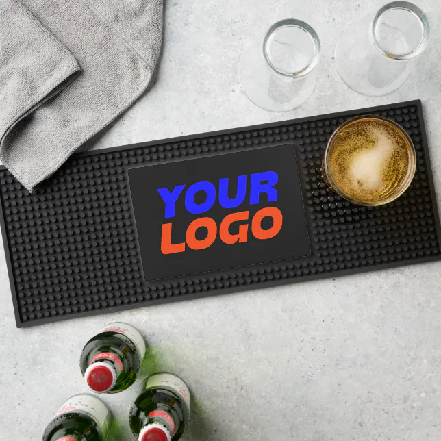 Personalized Business Logo Any Color Bar Mat | Zazzle