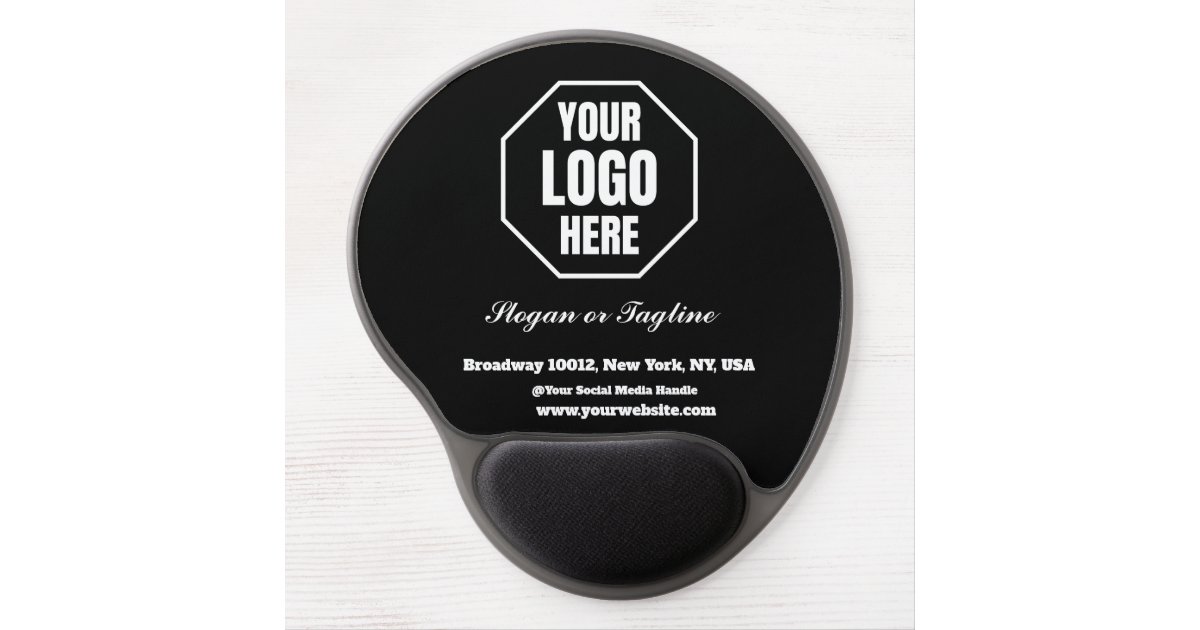 Personalized Business Logo Branded Company Swag Gel Mouse Pad | Zazzle